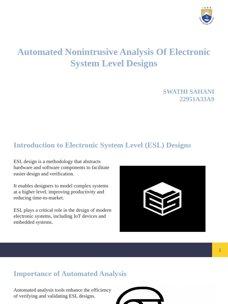 Automated Nonintrusive Analysis of Electronic System Level Designs ...