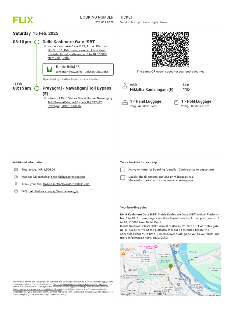 Ticket Delhi To Prayagraj | PDF | Transport | Public Transport