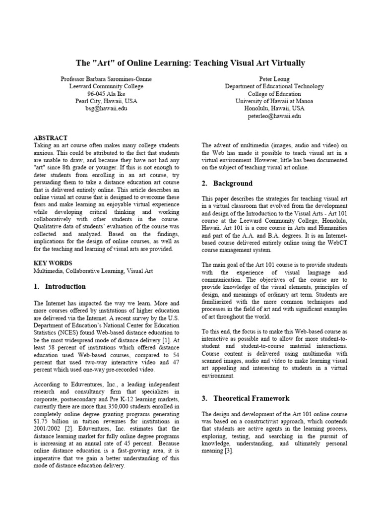 The Art of Online Learning Teaching Visu | PDF | Educational Technology | Multimedia