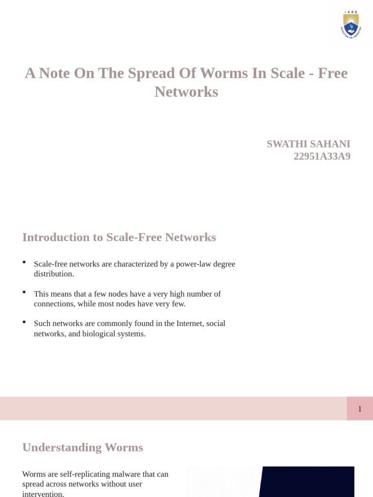 Worm Spread in Scale-Free Networks | PDF | Computer Network | Computer ...