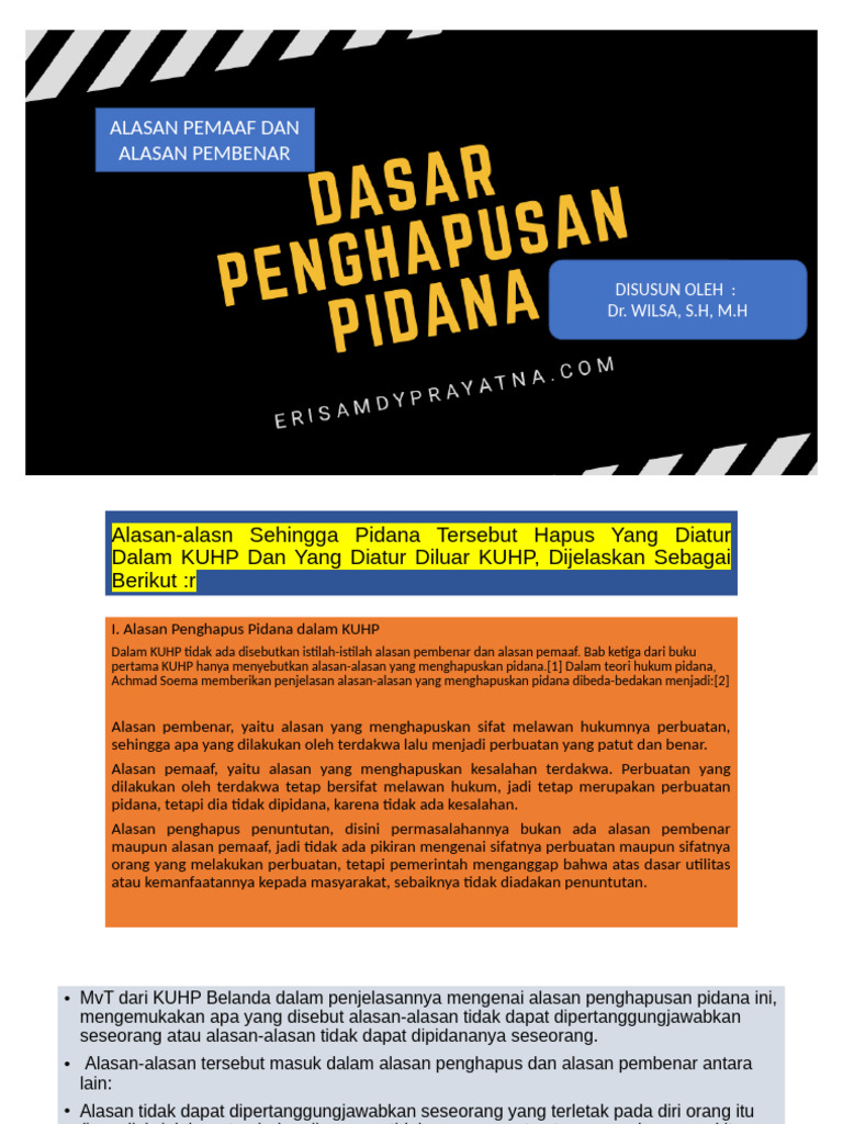 Alasan Penghapus Pidana | PDF