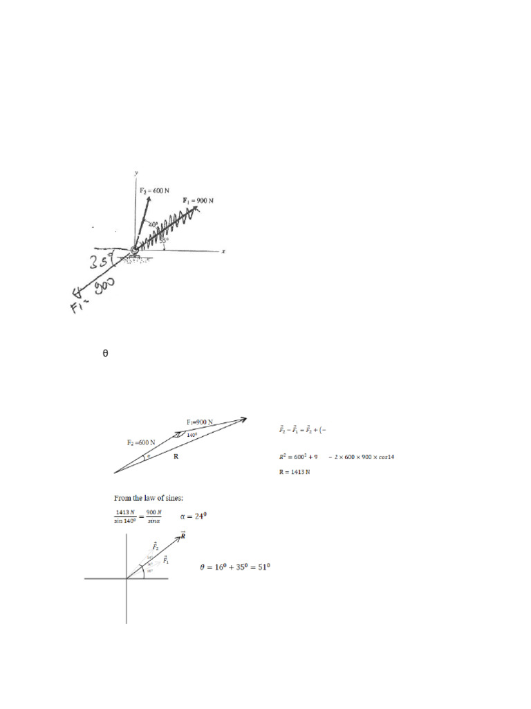 Mechanics I Statics Recitation Solutions | PDF