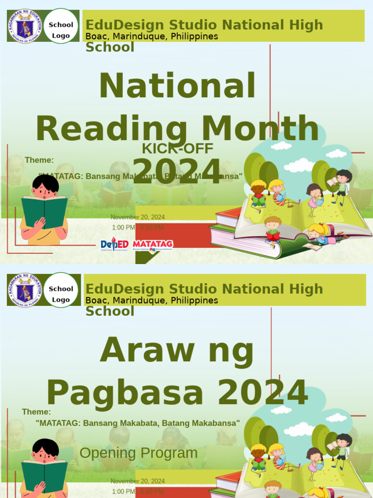 National Reading Month 2024 Program | PDF
