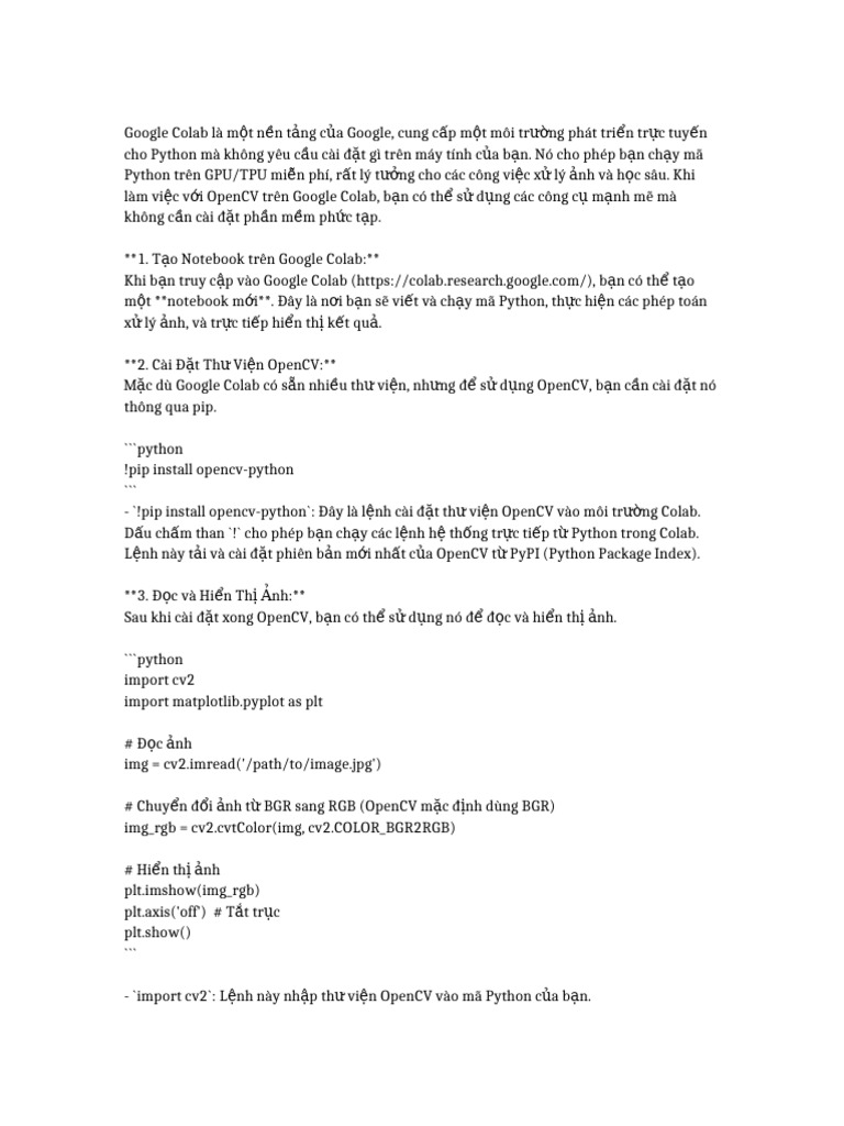 Google Colab OpenCV Huong Dan | PDF Google Colab OpenCV Huong Dan | PDF