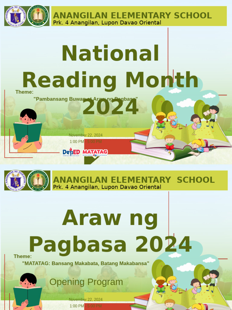 Copy 1 National Reading Month 2024 | PDF