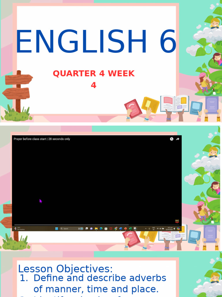 COT-ENGLISH-6-Q4-W4 | PDF | Adverb | Semantics