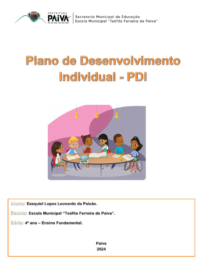 Plano de Desenvolvimento Individual - PDI 2024 Completo Ezequiel | PDF | Aprendizado | Pensamento
