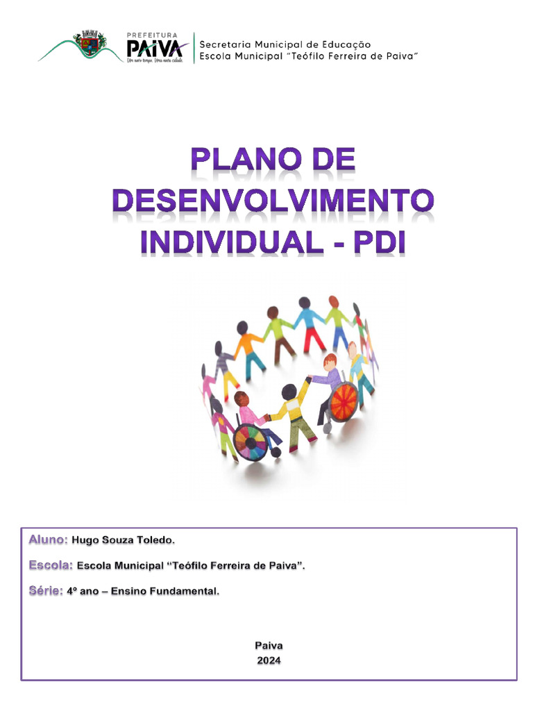 Plano de Desenvolvimento Individual - PDI 2024 Completo Hugo | PDF | Aprendizado | Pensamento