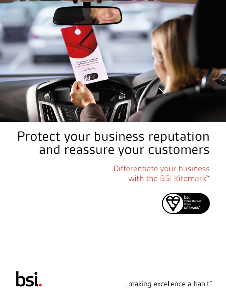 BSI Kitemark Product Guide Vehicle Damage Repair | PDF | Vehicles ...