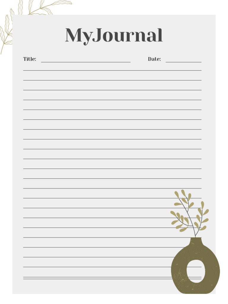 Grey Blank Journal Page | PDF
