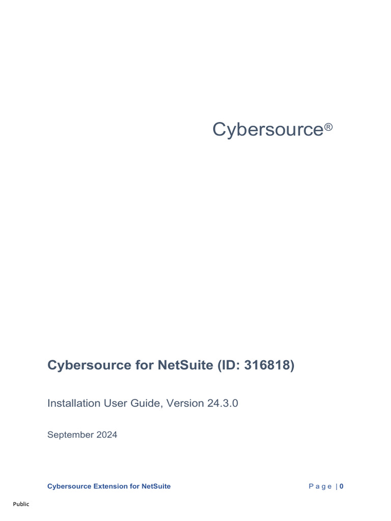 NetSuite CyberSource Bundle Installation Guide 24.3.0 (1) | PDF | Credit Card | Apple Pay