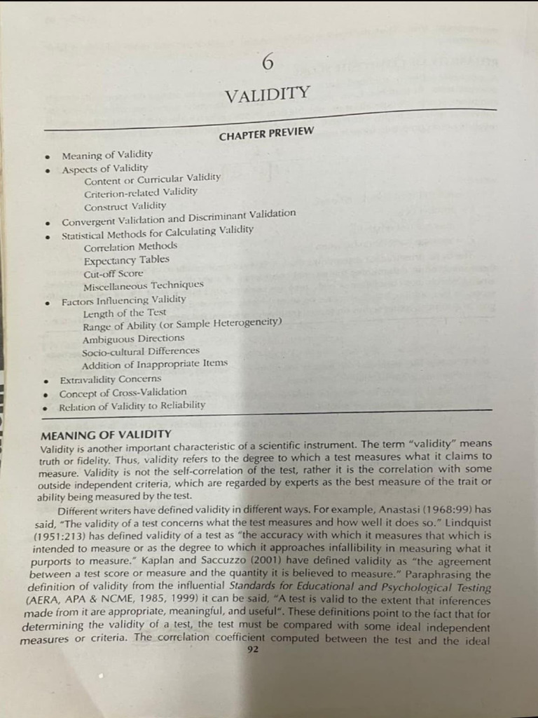 Validity | PDF