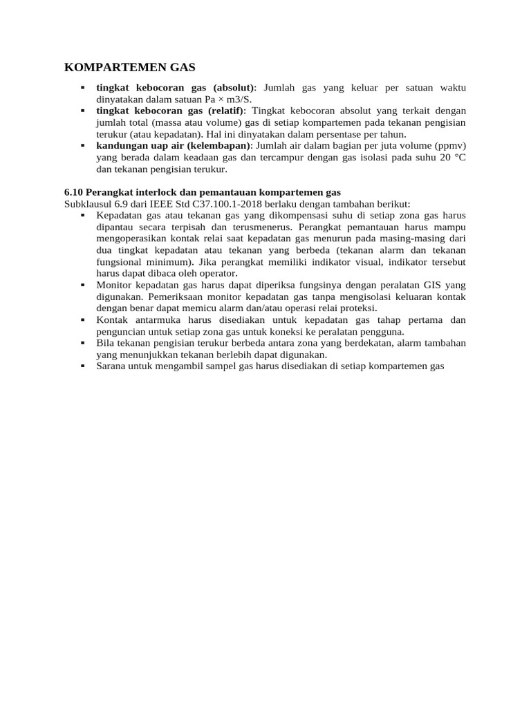 Pemantauan dan Inspeksi Kompartemen Gas SF6 | PDF