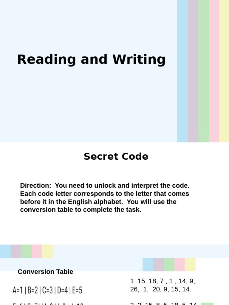 Unlocking Secret Codes and Writing Skills | PDF | Code | Writing