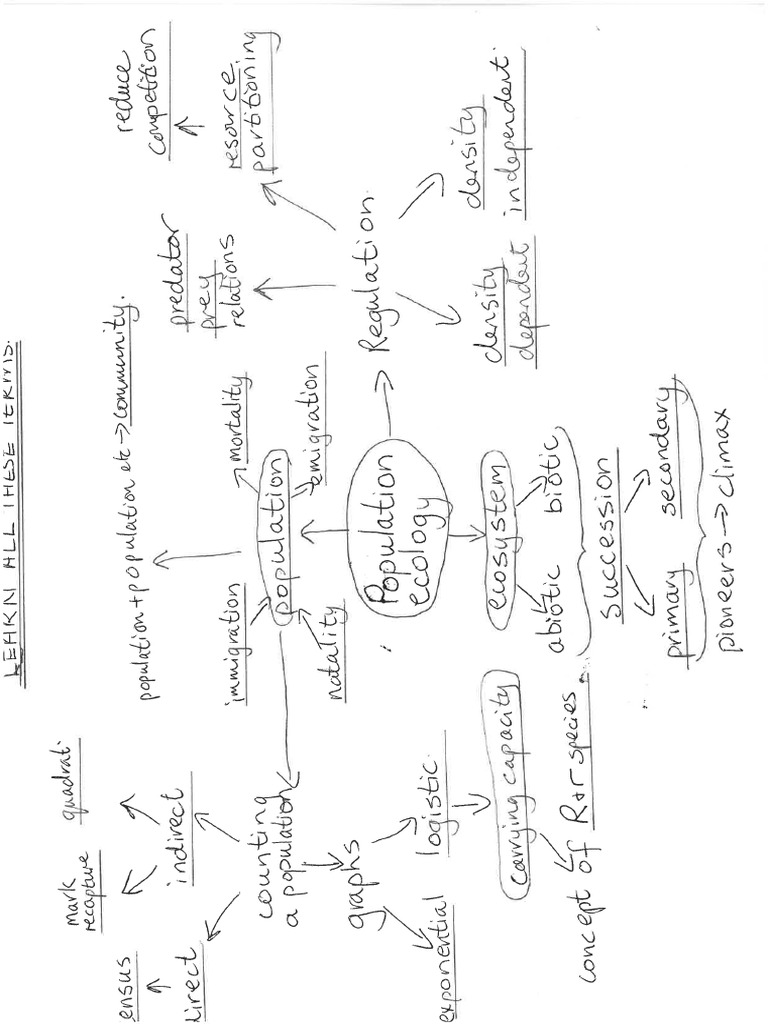 Mindmap Population Ecology Pdf