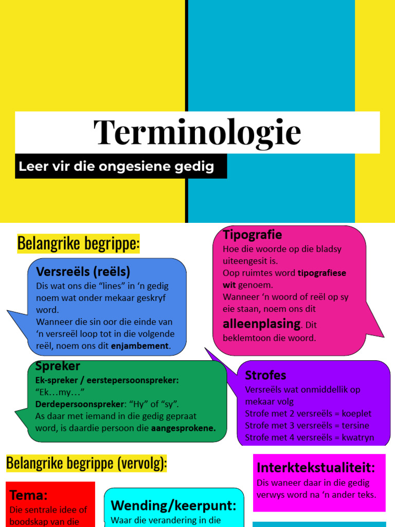 Poem Terminology | PDF