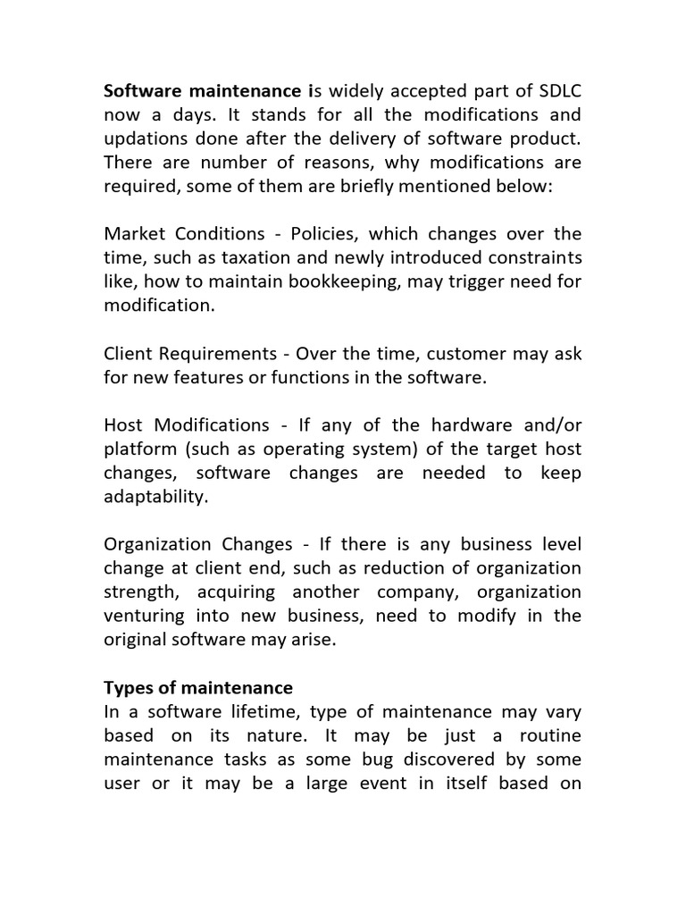 Software Maintenance | PDF