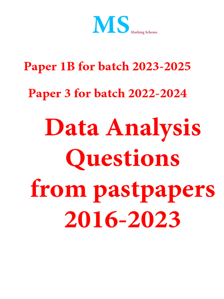 Physics IBDP Data Analysis P3 For 2024 Batch and P1b For 2025 batch-MS ...