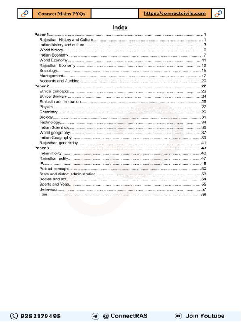 RAS Mains PYQs Topicwise - Compressed-1-50 | PDF