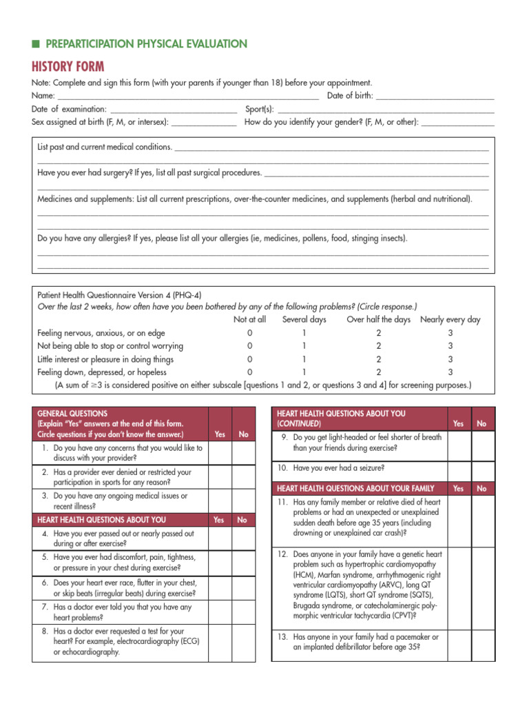 PPE Form | PDF | Heart | Medicine