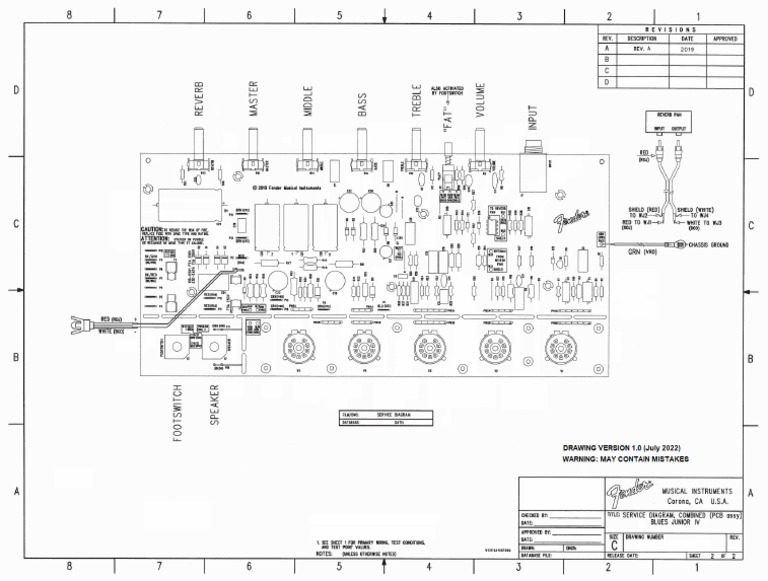 Fender Blues Junior IV Rev A PCB - Assembly - v1.0 | PDF