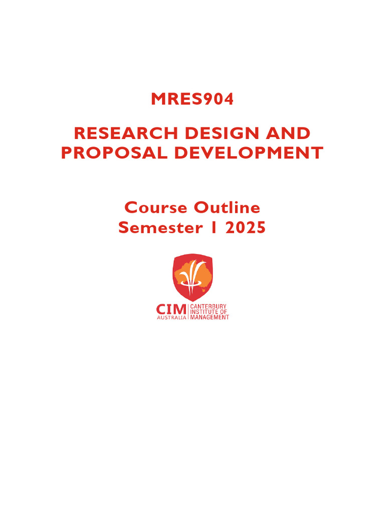 Research Design Proposal Course 2025 | PDF | Educational Technology ...
