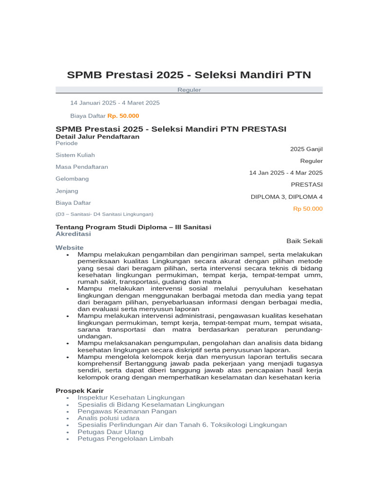 Pendaftaran SPMB 2025 Jalur Prestasi | PDF