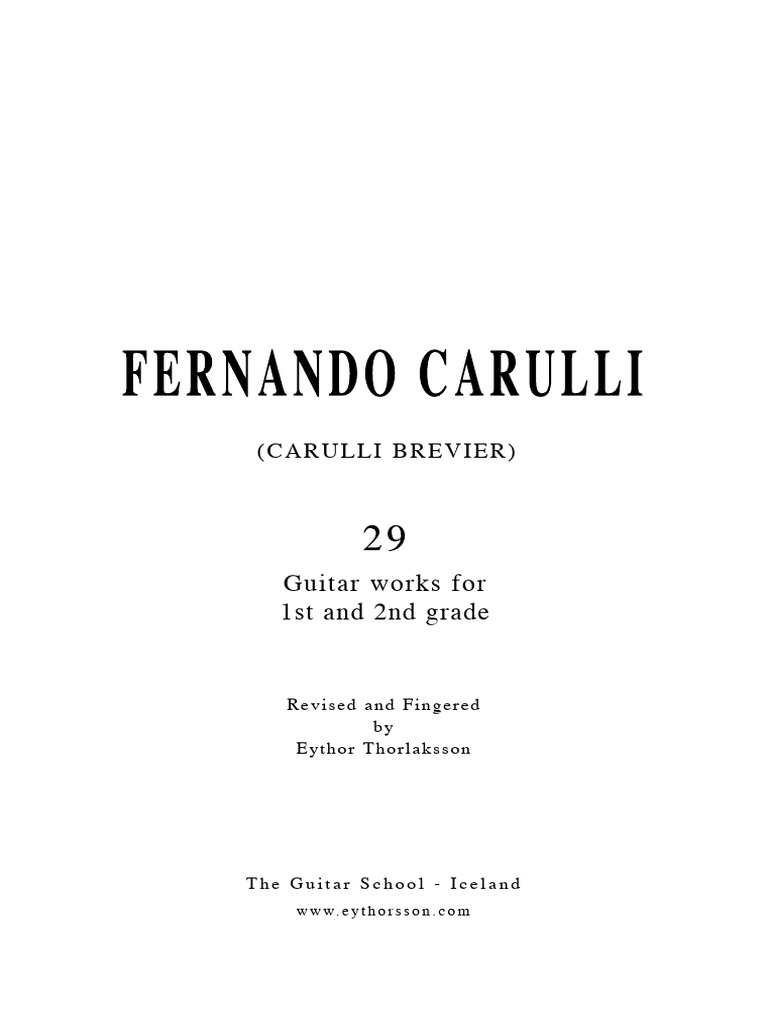 Ferdinando Carulli Easy 29 Pieces Collection | PDF