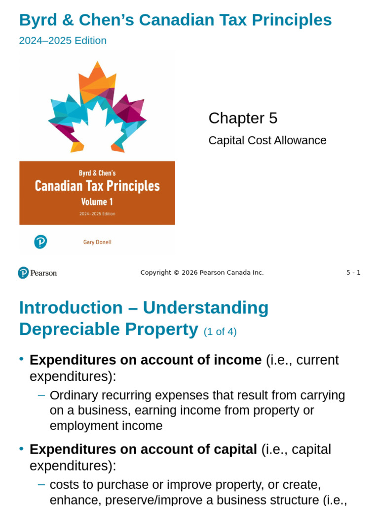 Donell_byrdchenCTP_2024-25_PPT_Ch05 (1) | PDF | Expense | Depreciation
