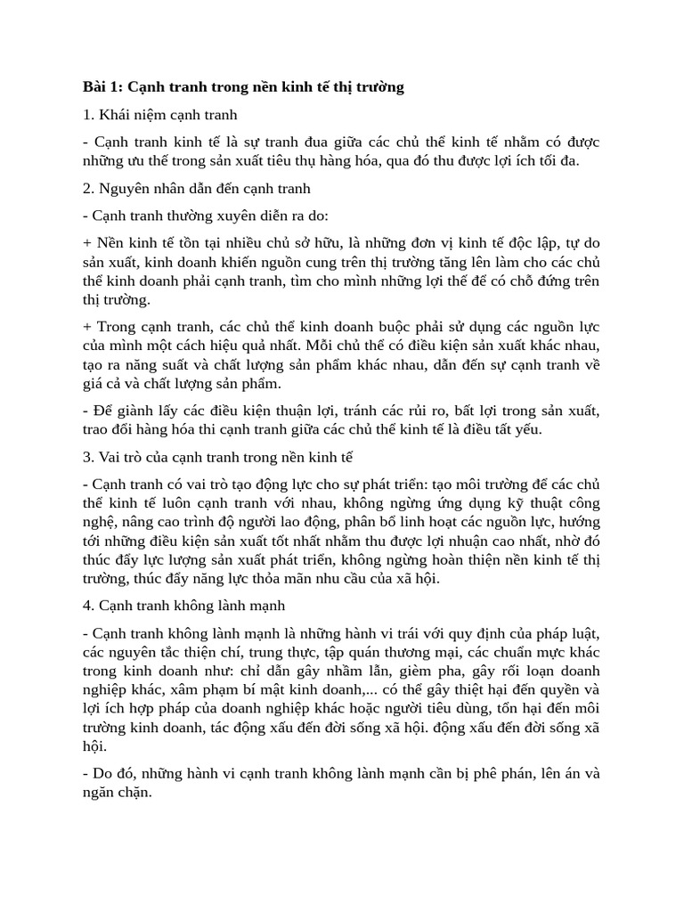 KTPL 11 Bài 1,2,3,4 | PDF