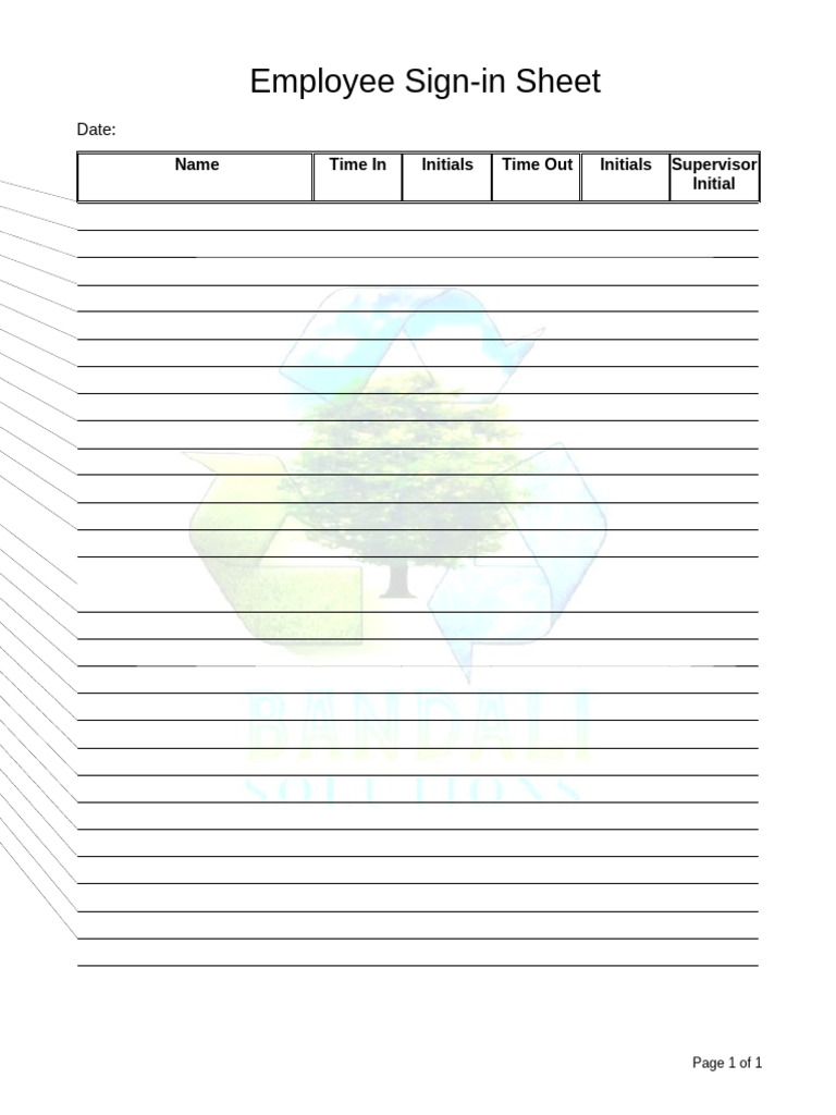 Employee Attendance Log | PDF