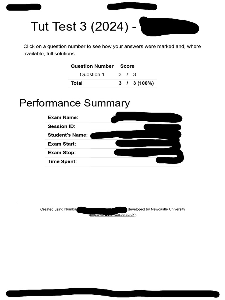 Tut Test 3 Evaluation Summary | PDF
