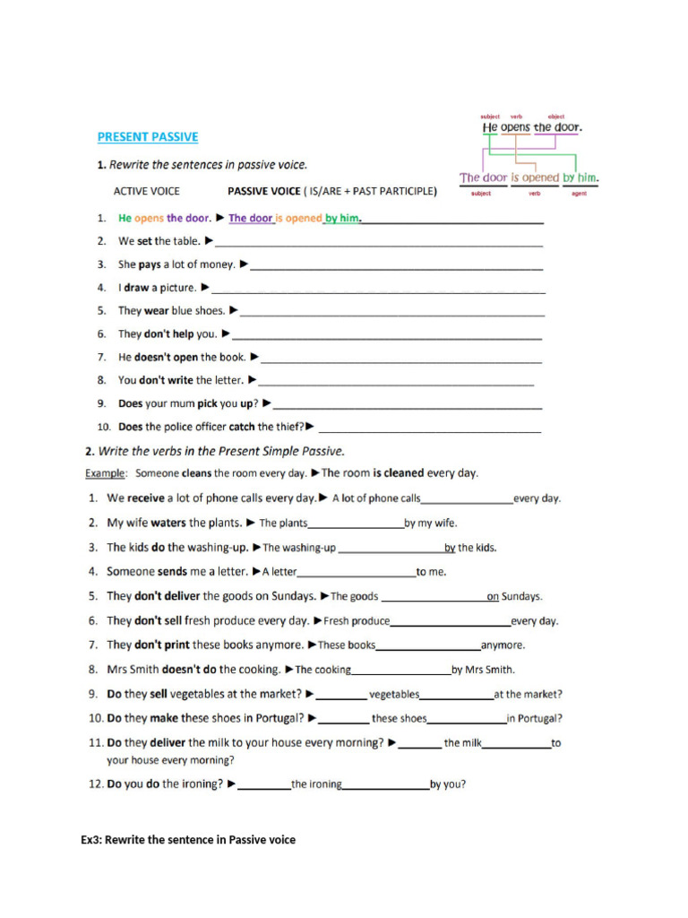 BTVN - PRESENT PASSIVE (1) | PDF