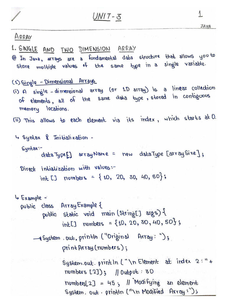 Unit 3 - Java Programming | PDF Unit 3 - Java Programming | PDF