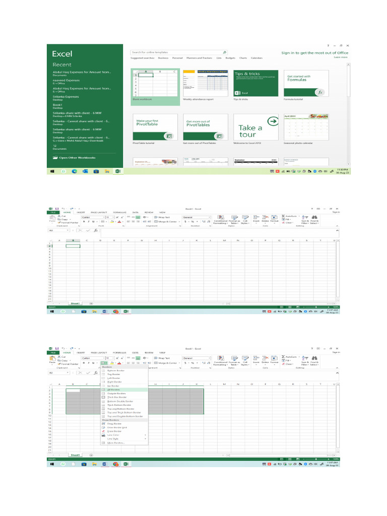 Creating Timetable With Excel | PDF
