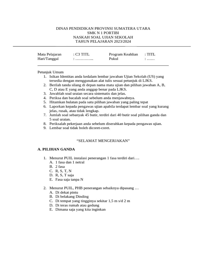 soal uS titl C3 2024 | PDF