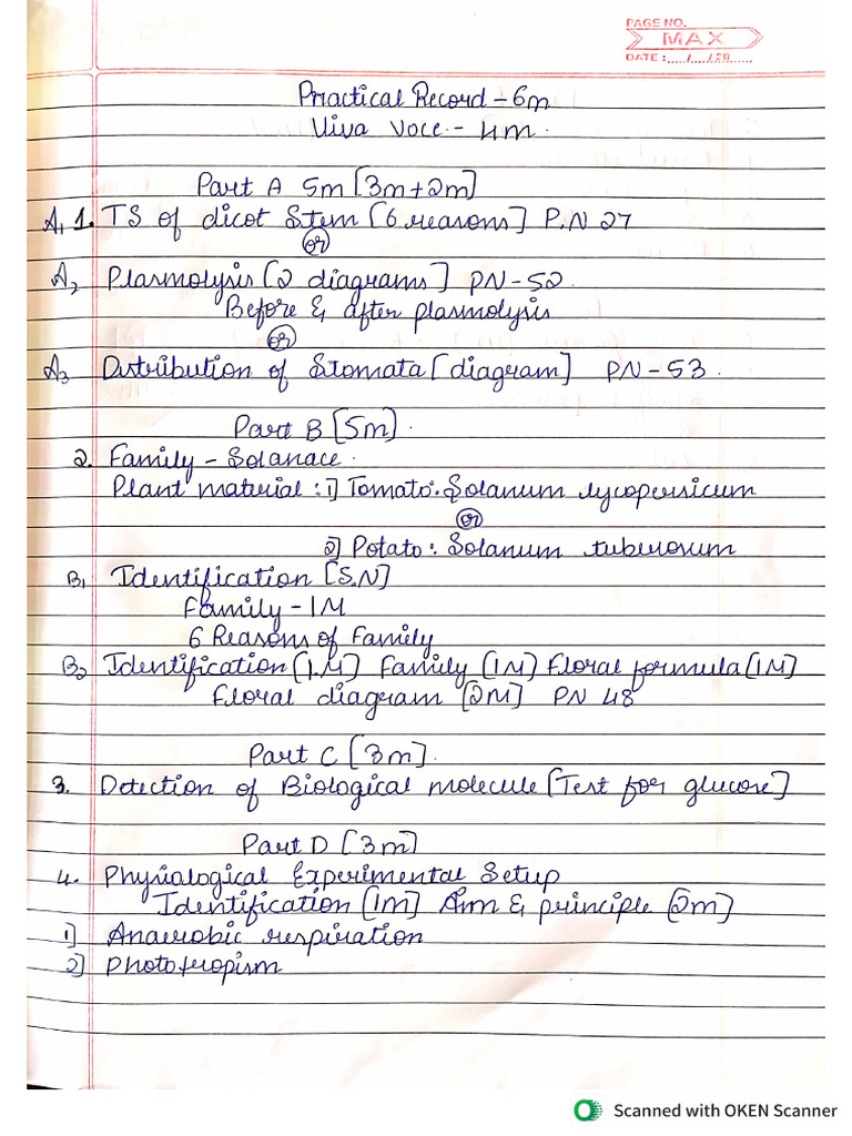 Biology Practical 1st Pu | PDF