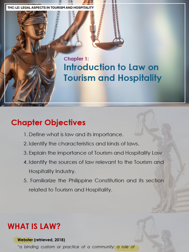 Tourism and Hospitality Law Overview | PDF | Punishments | Crimes