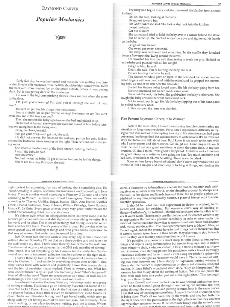 Raymond Carver Popular Mechanics | PDF