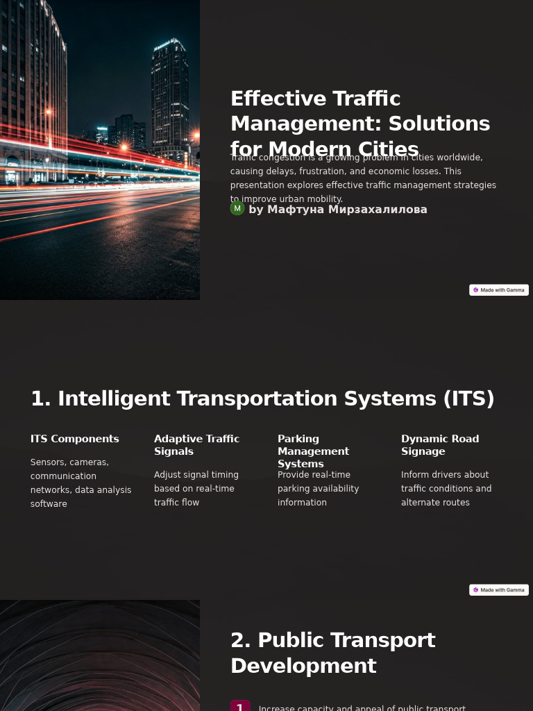 Copy of Effective Traffic Management Solutions for Modern Cities | PDF ...