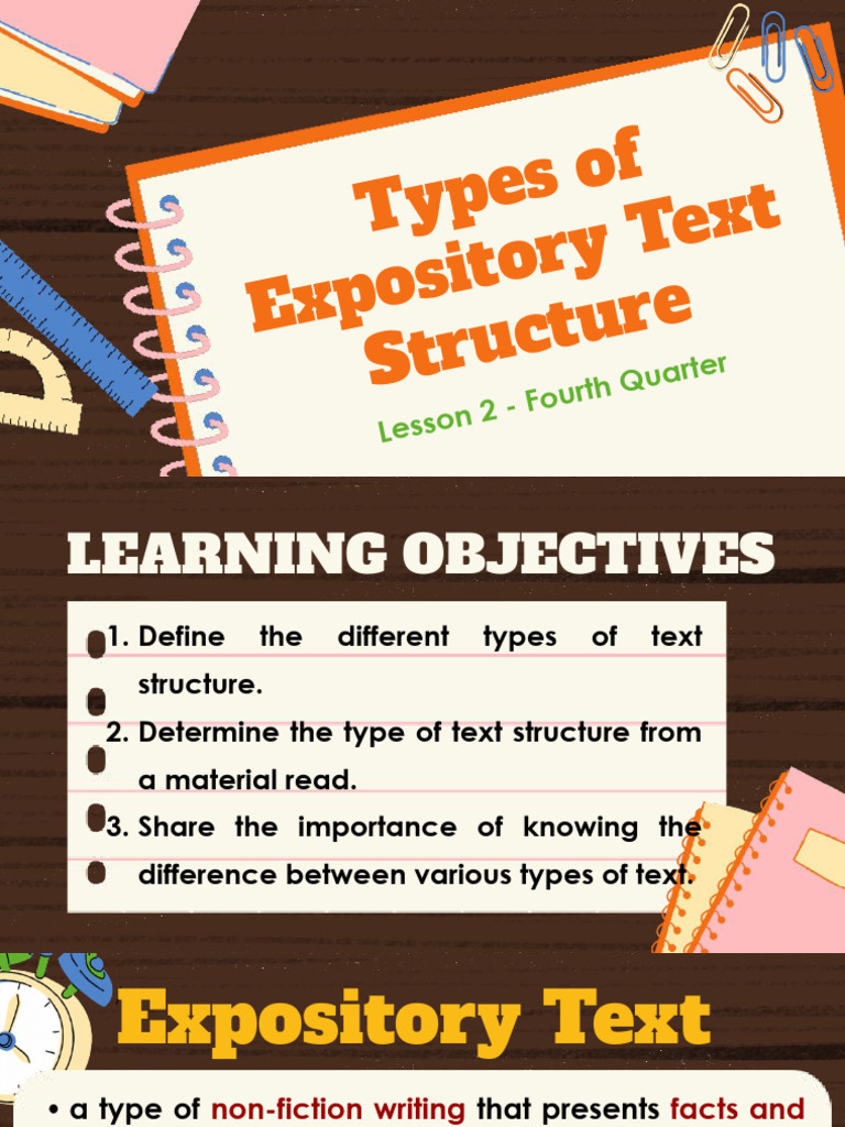 Lesson 2 - Types of Expository Text Structure | PDF | Essays | Human ...