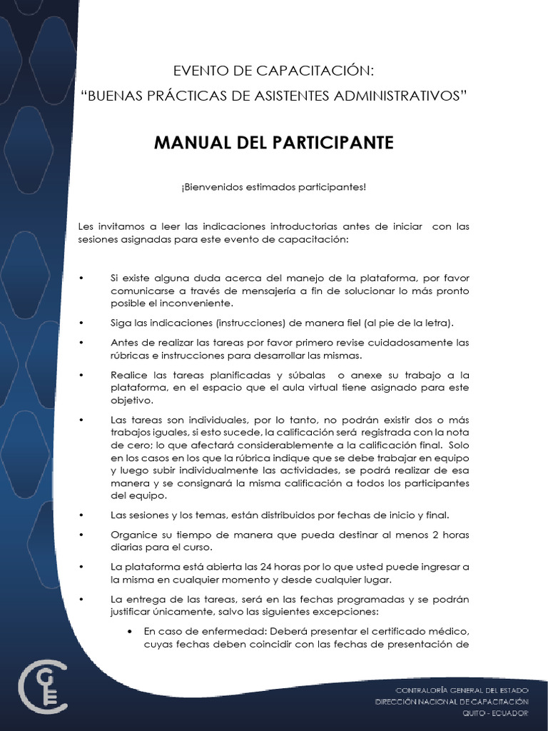 Manual Del Participante | PDF