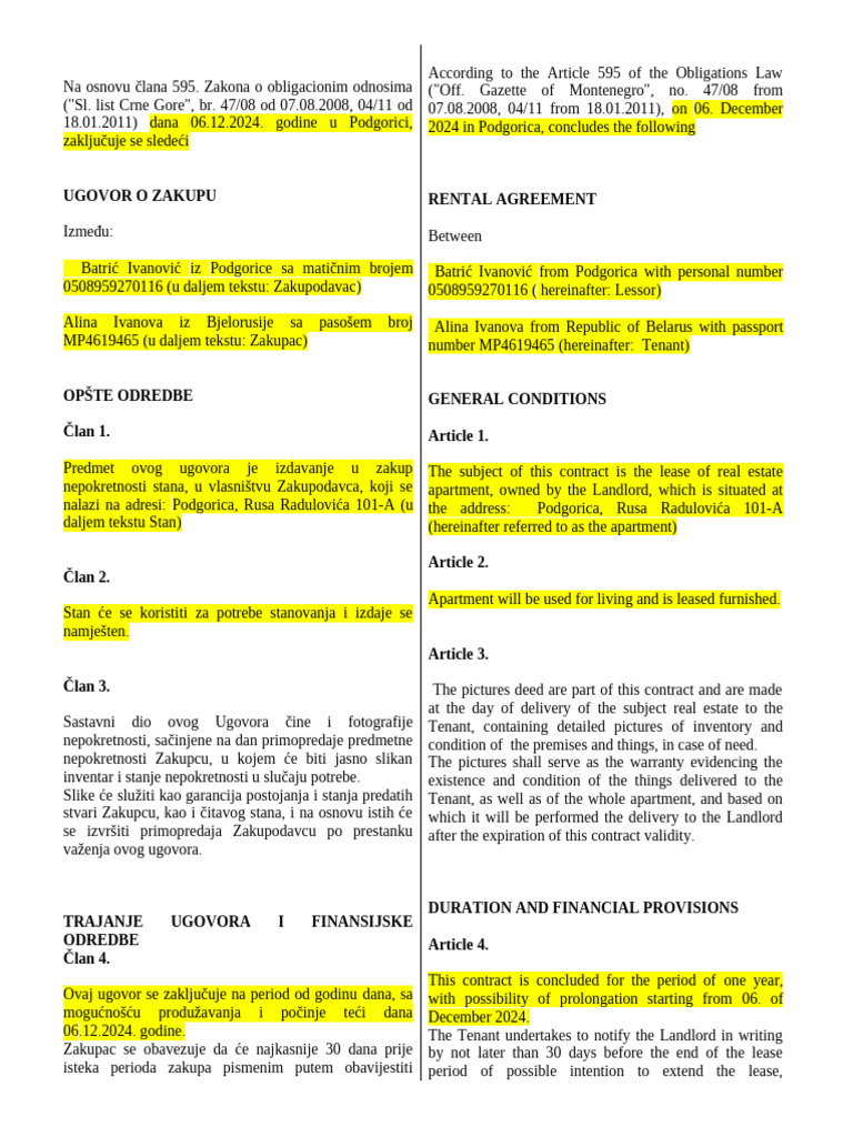 Batrić Notar Alina 2 | PDF