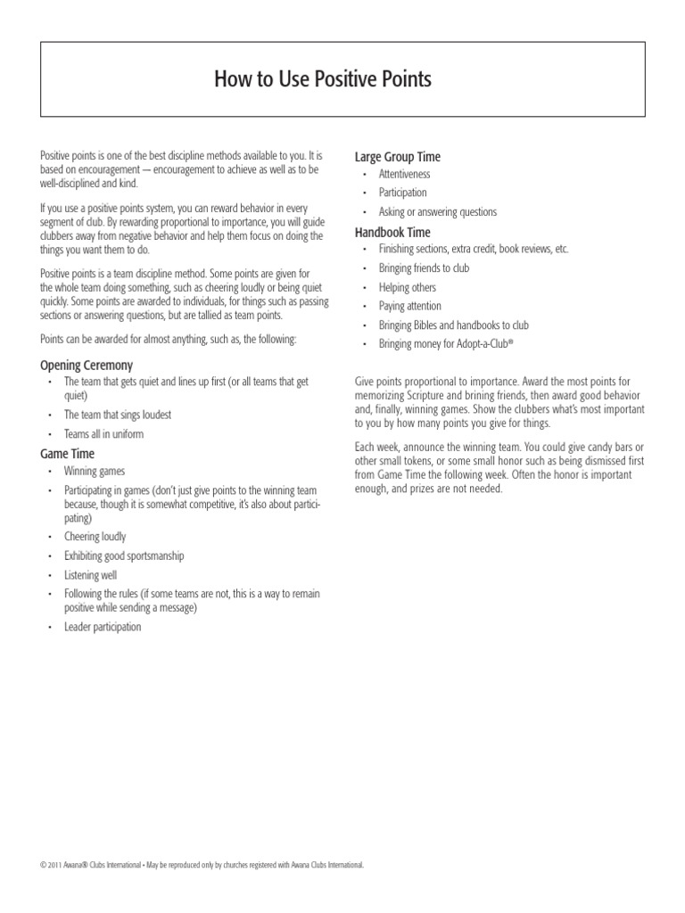 How To Use Positive Points | PDF | Psychological Concepts | Psychology