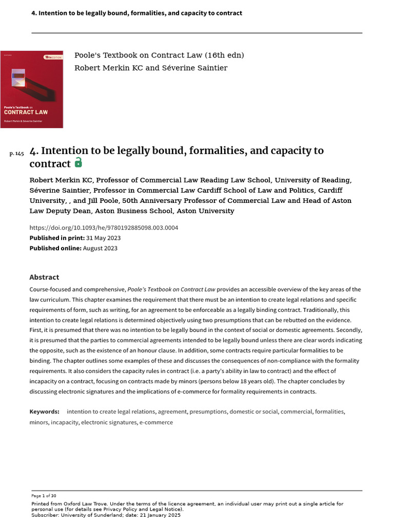 POOLE 5 | PDF | Private Law | Common Law