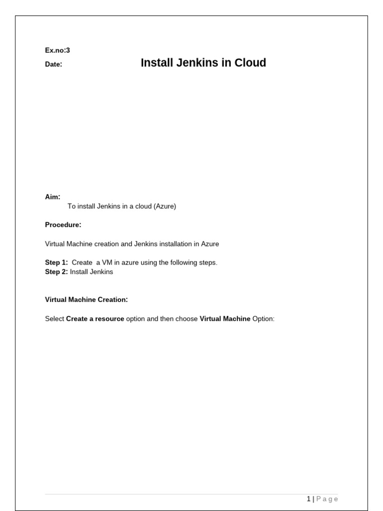 Install Jenkins On Ubuntu in Azure VM | PDF | Sudo | Virtual Machine