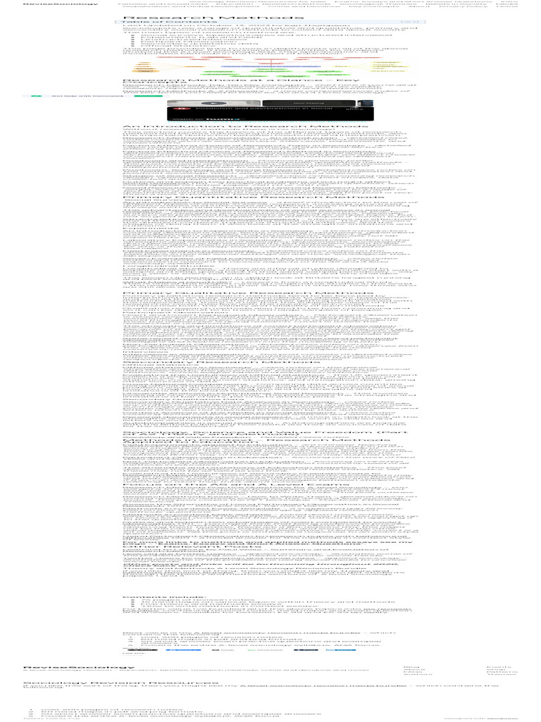 Research Methods - ReviseSociology | PDF | Social Research | Sociology