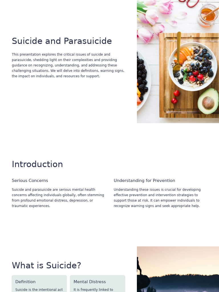 Understanding Parasuicide and Its Risks | PDF | Self Harm | Suicide