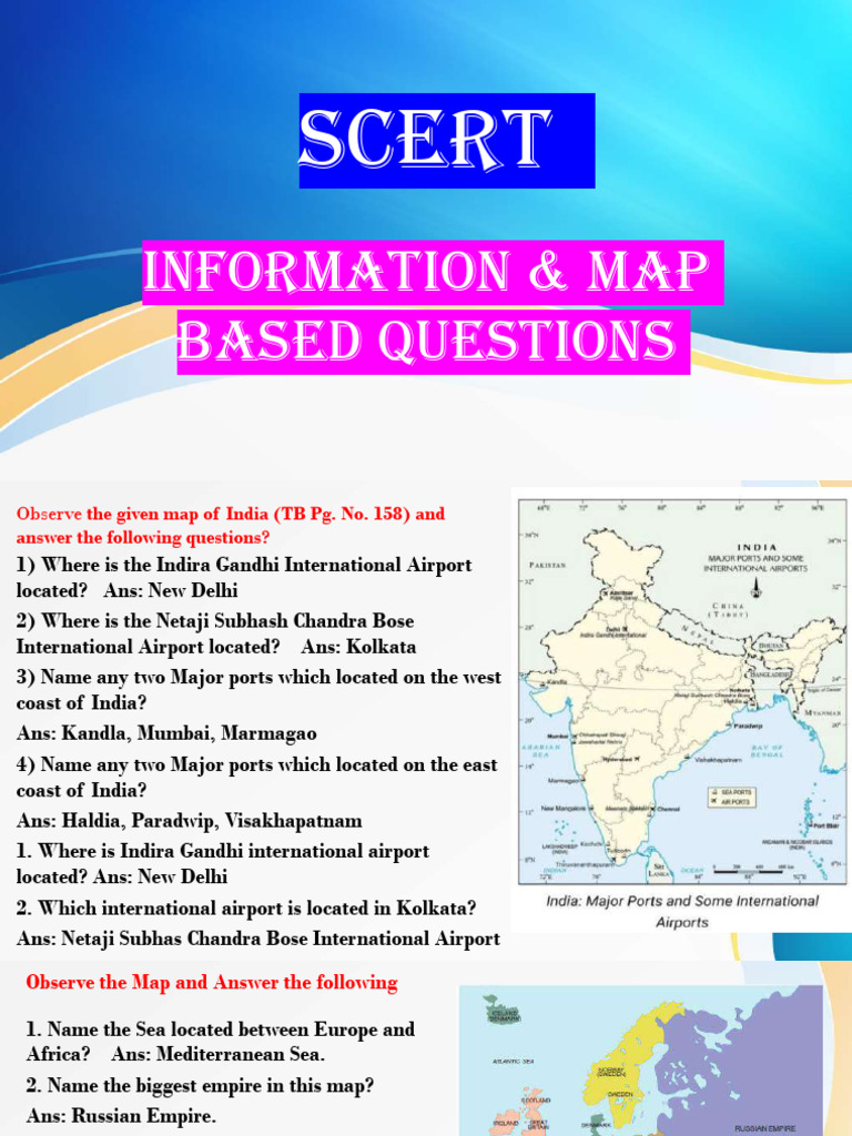 SCERT INFORMATION & MAP BASED QUESTIONS | PDF | Credit | Finance ...