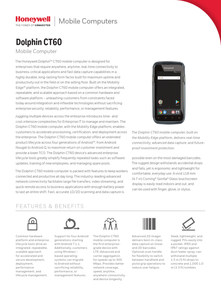 LOGYCO Honeywell Dolphin ct60 | PDF | Touchscreen | Information And ...